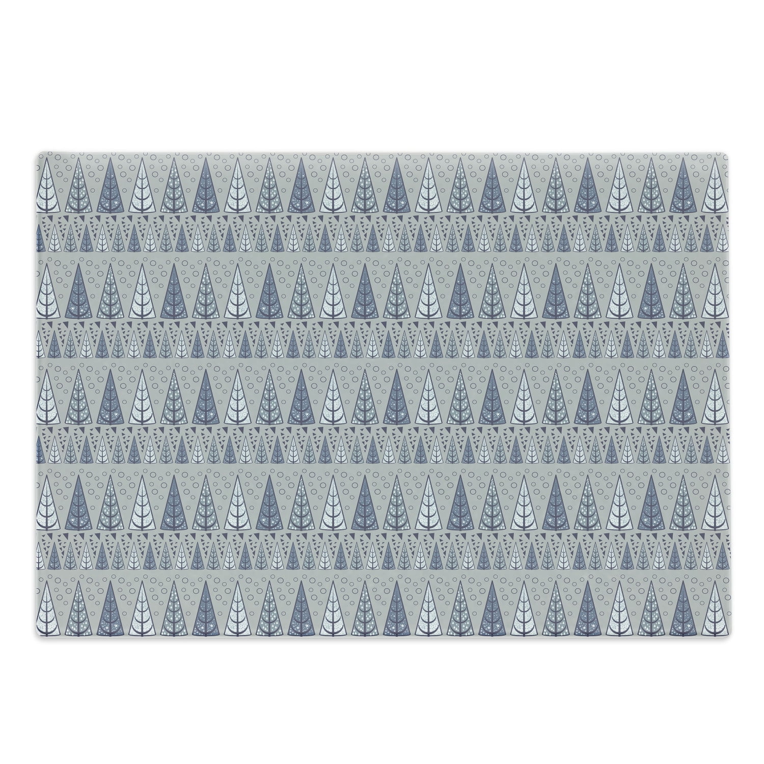 Winter Cutting Board, Triangular Pine Fir Trees Horizontal Pattern ...