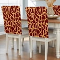 Abstract Line Chair Back Covers Set of 6, Retro Pattern Orange Wave ...