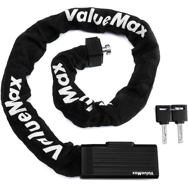 ValueMax Bike Chain Lock, with 2 Sturdy Stainless Keys, 3.2 feet (38-1/ ...
