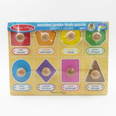 Melissa & Doug First Play Wooden Jumbo Knob Farm Animal Puzzle (3 pcs ...