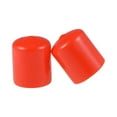 Rubber End Cap Round End Cap Cover Vinyl Screw Thread Protector, Red ...