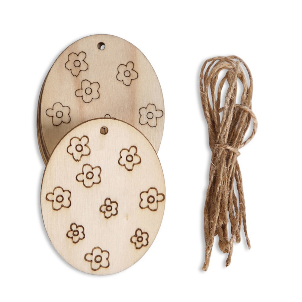 10pcs Easter Labels DIY Hanging Tags Easter Pendants Unfinished Hand ...