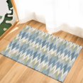 Abstract Ethnic Style Door Mat Blue Boho Southwest Group Non Slip ...