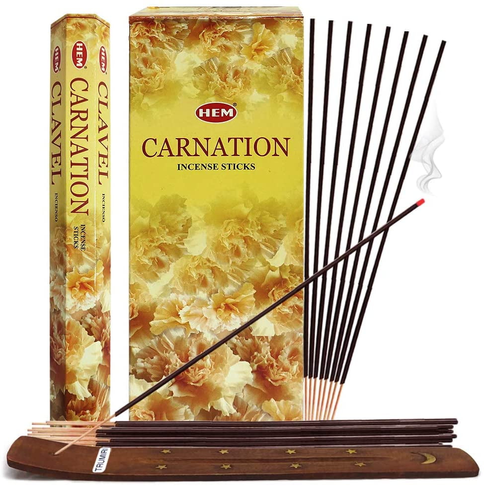 Carnation Incense Sticks And Incense Stick Holder Bundle Insence ...