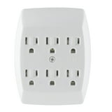 GE 6 Ac Grounded Tap Outlet, White, 2 Pack, 46852 - Walmart.com