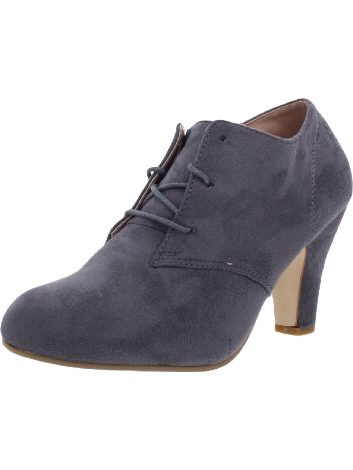 Journee Collection Womens Leona Faux Suede Lace Up Booties - Walmart.com