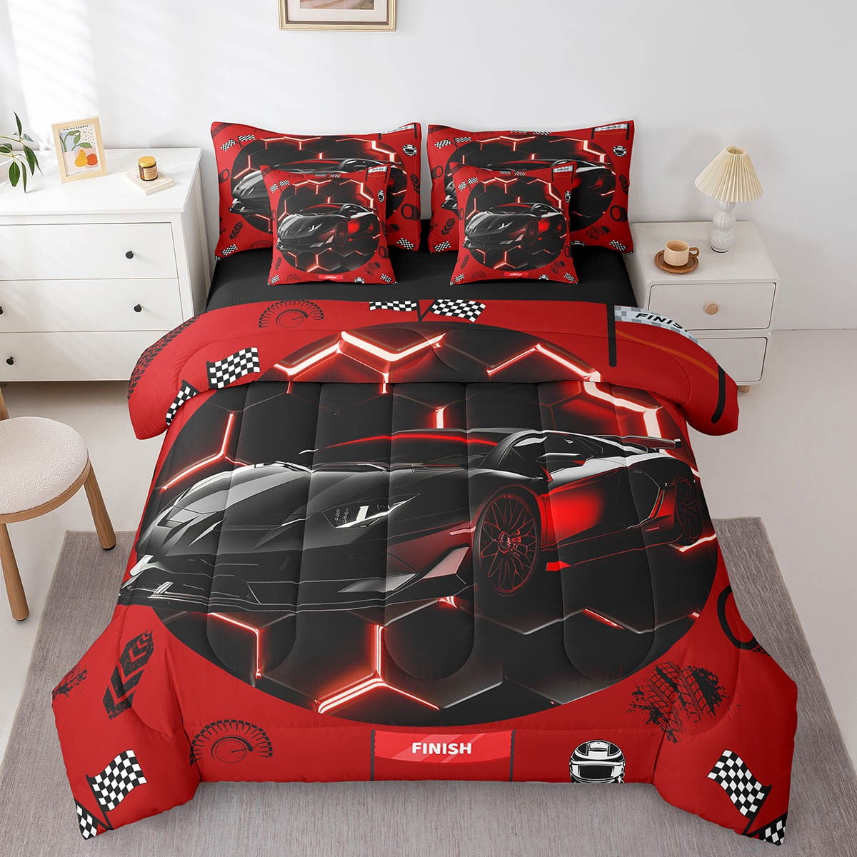 Click here for Yst 7 Piece Twin Comforter Set With Sheets For Boy... prices
