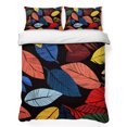 3 Piece Summer Bed Quilt Set Queen Size,Spring Plant Colorful Botanical ...