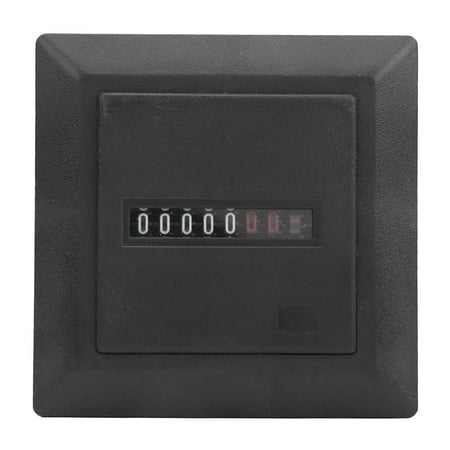 HM-1 Digital Display Hour Meter High Precision Generator Timer Tools Black Industrial Timer ...