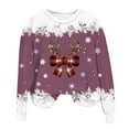 Colorblock Christmas Sweatshirts for Women Funny Snowflake Printed ...