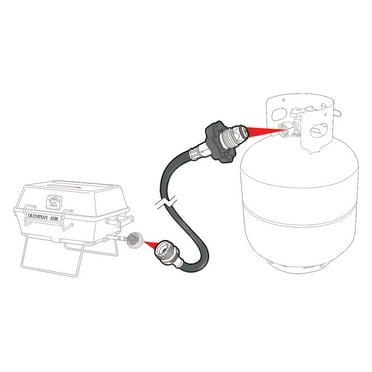 Camco 59123 Propane Brass 4-Port Tee - With 5' and 12' Extension Hoses ...