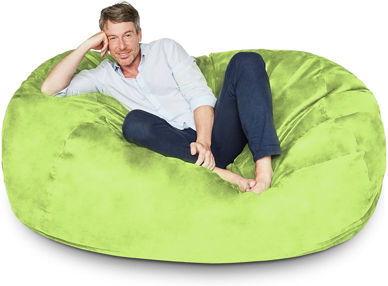 Lumaland outer cover for Bean Bags, 6-Foot Light Green, Cover and Inlay ...