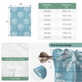 Blue Palm Tree Tie Up Curtains for Window, Thermal Insulated Balloon ...