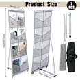 Portable Mesh Roll-up Magazine Display Stand with 8 Pockets ...