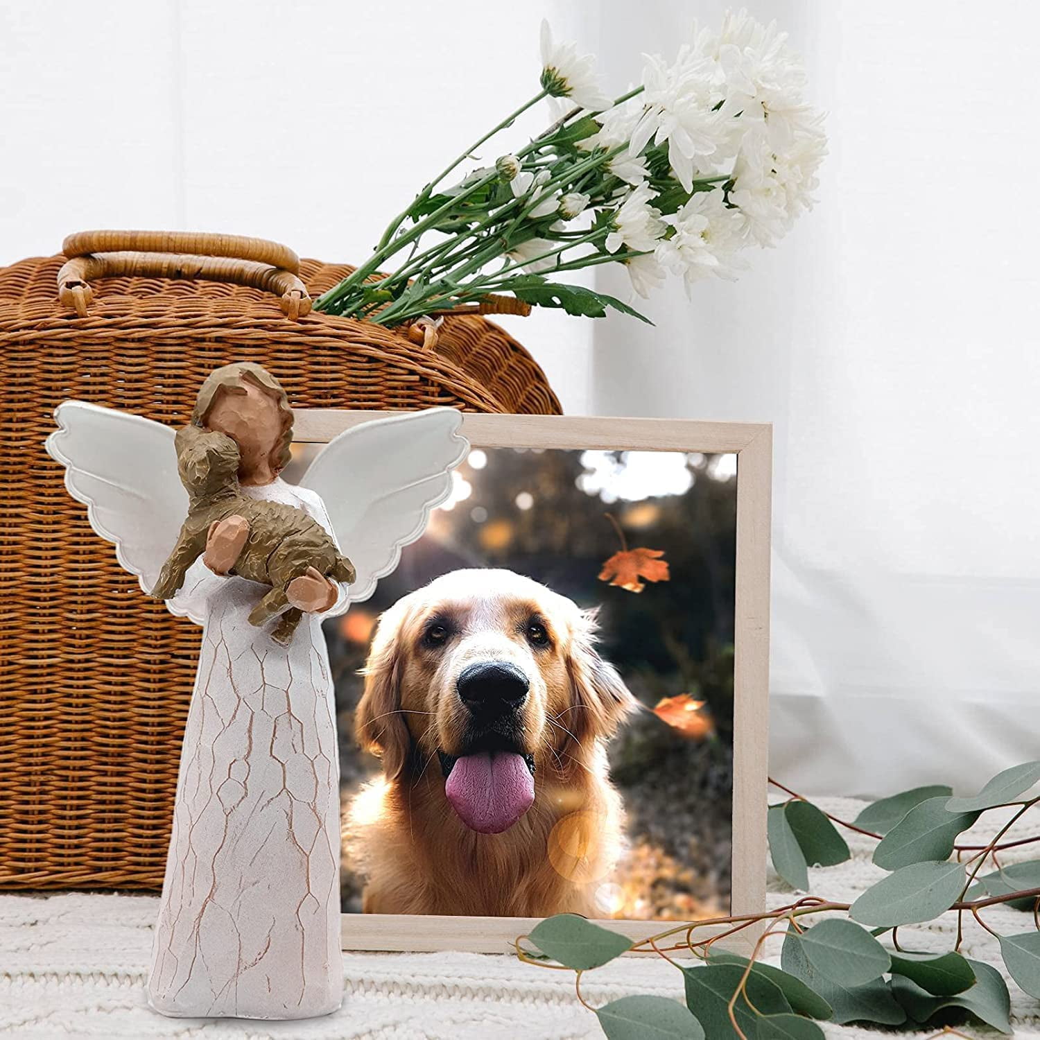 Angel Dog Figurine Memorial Gift Remembrance Gifts for Pet Owner Hand ...