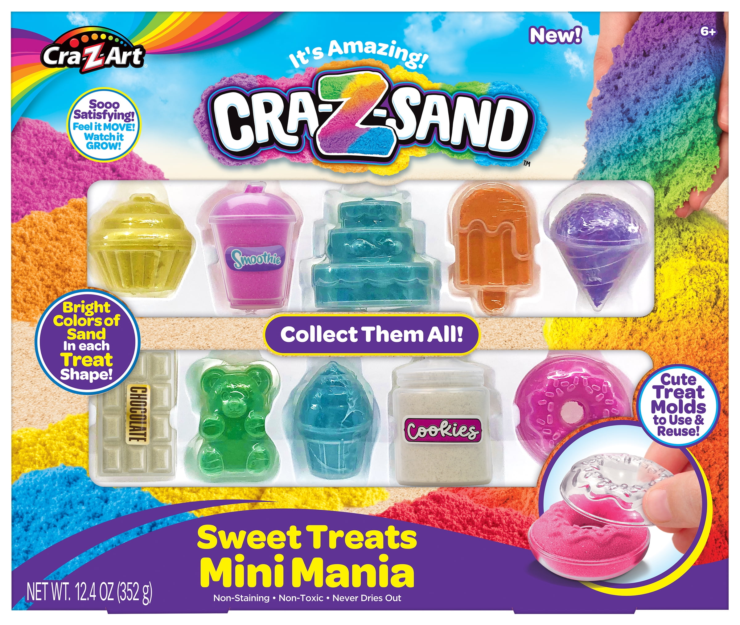 Cra-Z-Art Cra-Z-Sand Sweet Treats, 10 Piece Multicolor Sand Set, Unisex ...