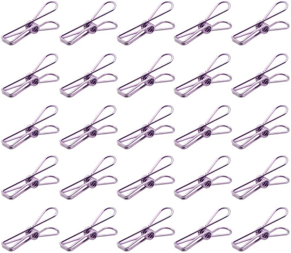 Pack of 25 small metal clips - multipurpose clips (purple) | Walmart Canada