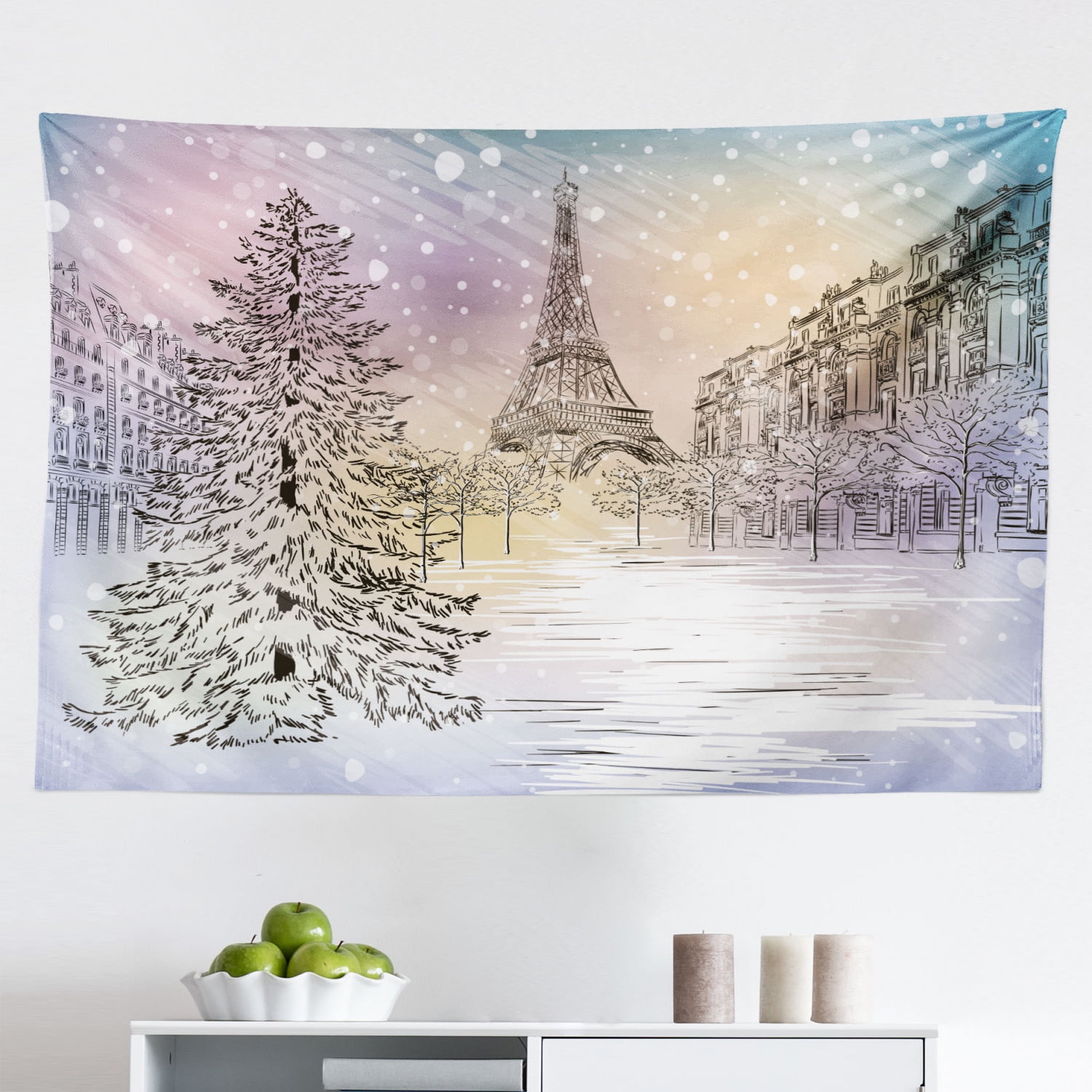 Grey and White Tapestry, Shadows of Deer Remembrance of Winter Orderly ...