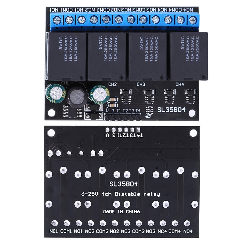 Módulo de Relé Biestable Bling Bling SL35B04 4 Canales 12 V | Bodega ...