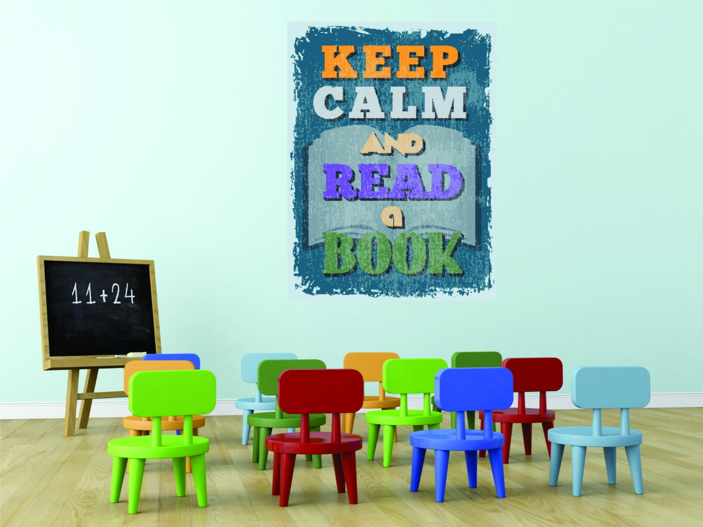 Custom Wall Decal Sticker : Keep Calm And Read A Book Quote School ...