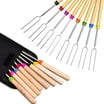 "Best 12 PACKS Marshmallow Roasting Sticks 32"" Set of 8 BBQ Skewers with Wooden Handle ...