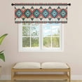 Aztec Tribe Semi Sheer Valance Curtains Red Black Blue Rhombus ...