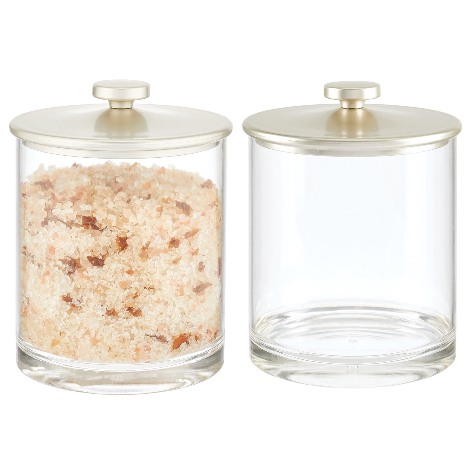 mDesign Medium Modern Apothecary Storage Organizer Canister Jars ...