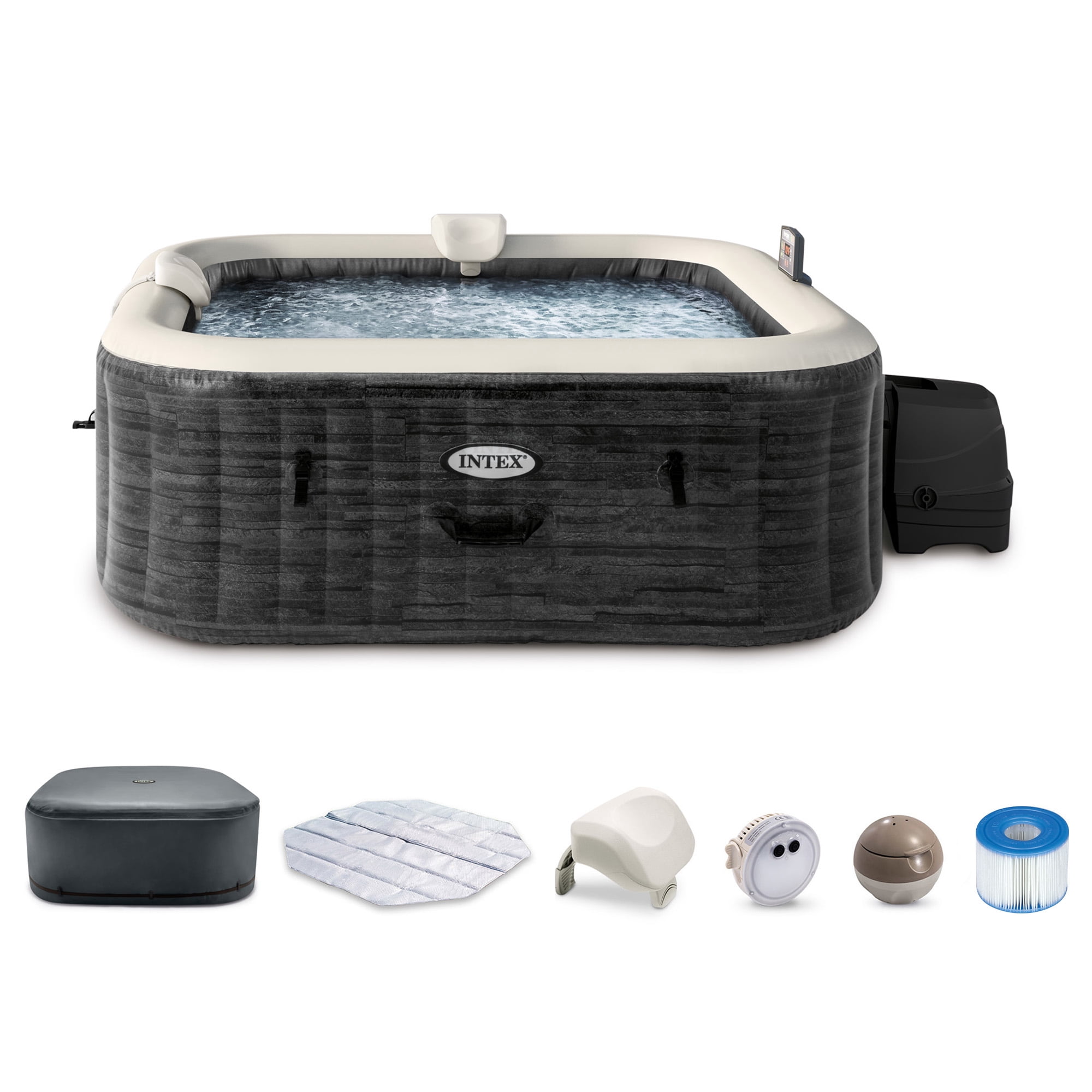 Click here for Intex Purespa Plus Greystone 6 Person Inflatable S... prices