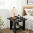 Small Square Wooden Side Table, Compact Bedside Table, Sofa End Table ...
