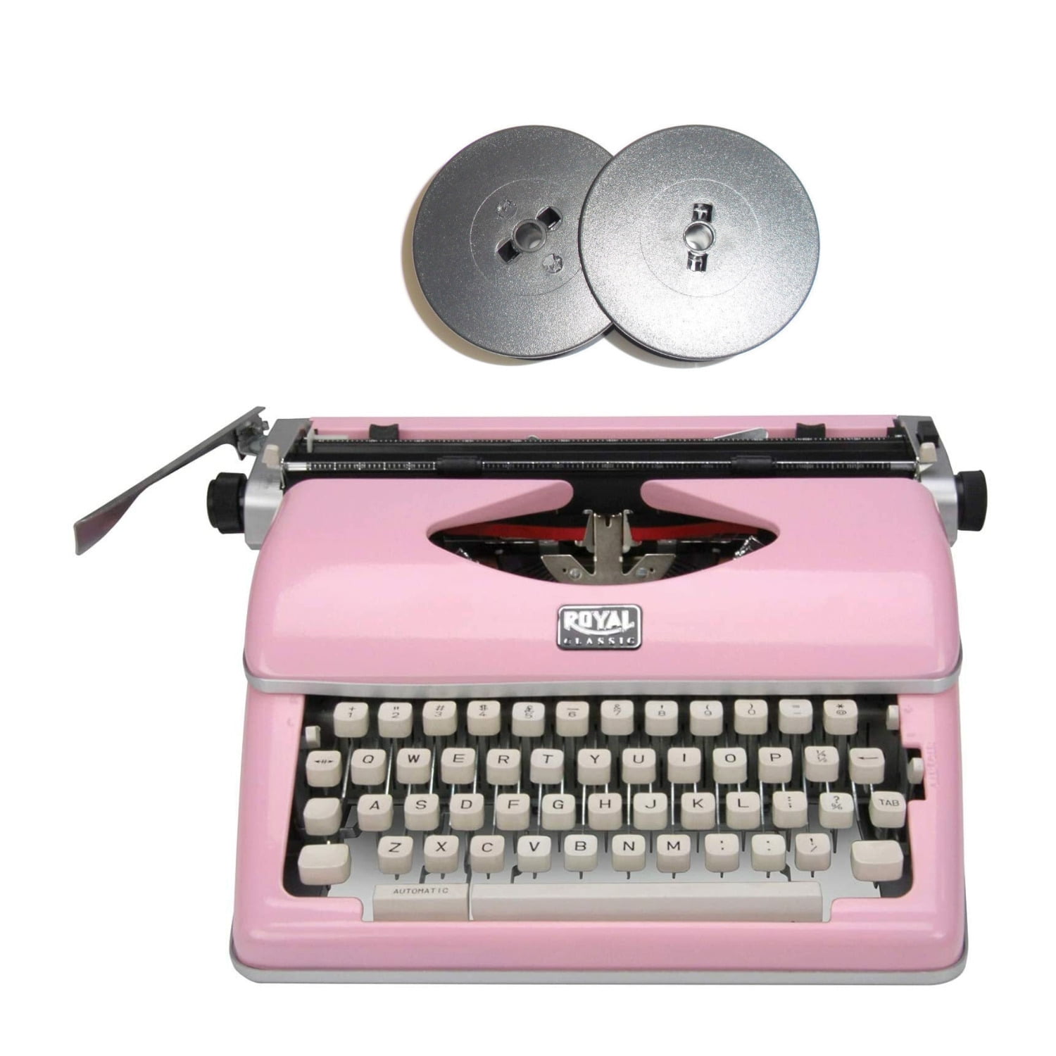Royal 79105Y Classic Manual Typewriter (Pink) with Ribbon Bundle ...
