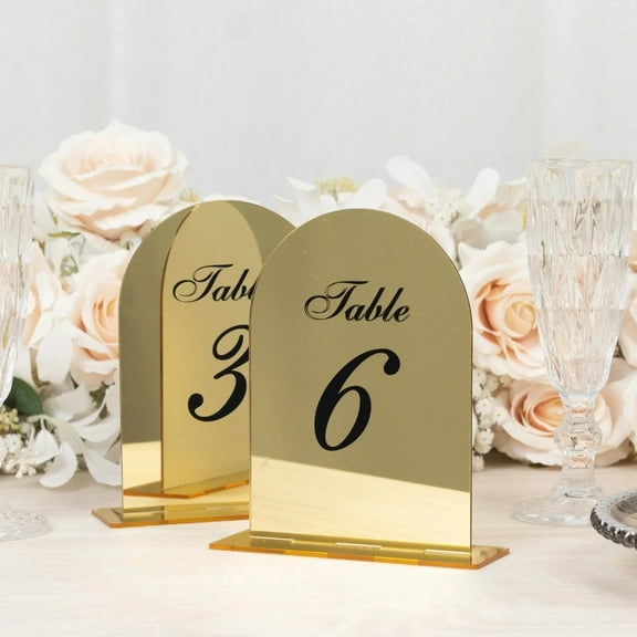 UNIQOOO 10 Pack Black Acrylic Sign Acrylic Wedding Table Numbers, 8 x ...