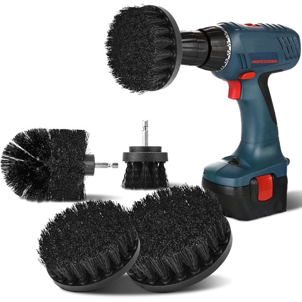 Power Scrub Brush Set, Heavy Duty Industrial Drill Brush Attachment for ...