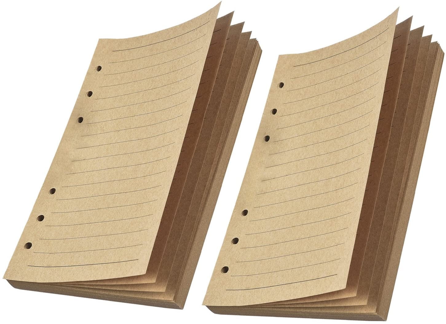 Refill Lined Paper Inserts 320 Pages for 6-Holes A6 Refillable Journals ...