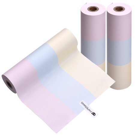 PAPERANG 3 Rolls 111x30mm Thermal Paper Roll Rainbow Paper BPA-Free ...