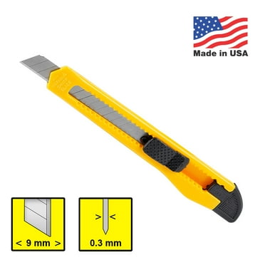 3 Yellow Utility Knife Box Cutters Heavy Duty Industrial Strength ...