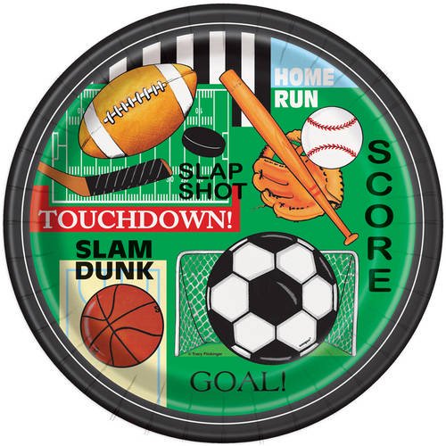 9" Classic Sports Party Plates, 8ct - Walmart.com