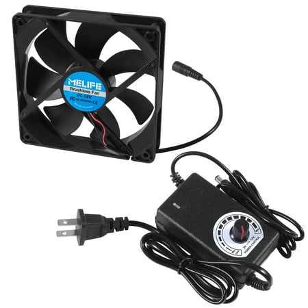 MELIFE 110V 220V 120mm x 25mm AC Powered Fan with Speed Controller 3V ...