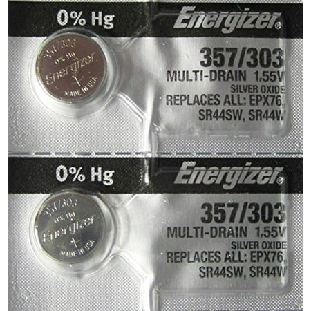 Energizer Battery 357/303 Multi Drain Silver Oxide 1.55V ((2pcs per ...