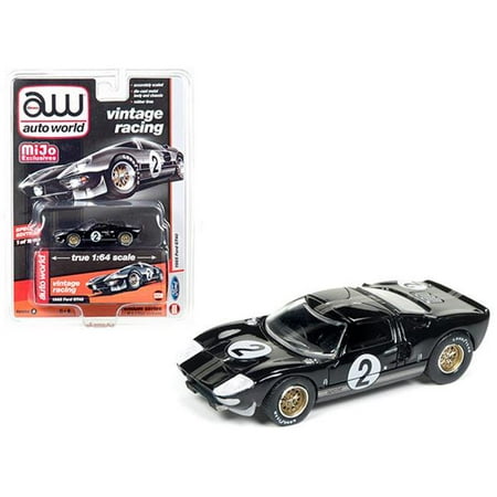 Autoworld CP7432 1965 Ford GT40 Black No.2 Vintage Racing 1 by 64 ...