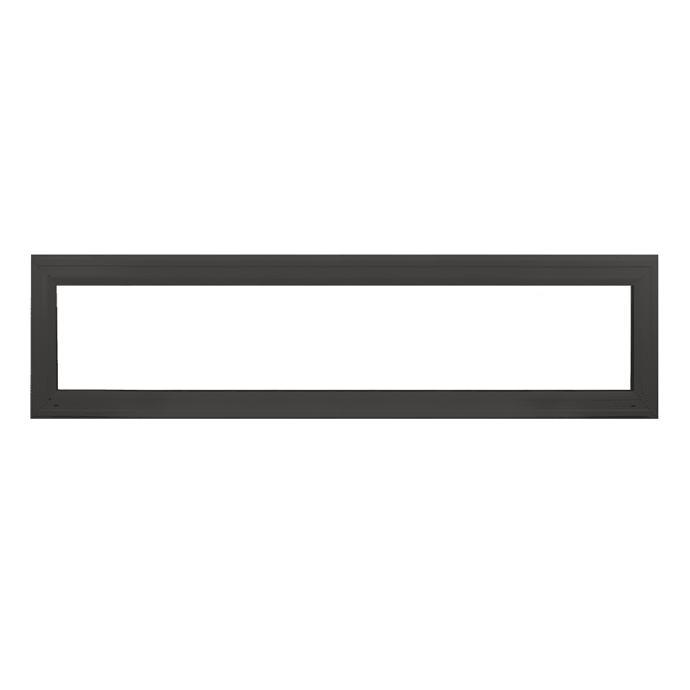 Double Pane Transom Window 72" x 12" Fixed Window Black Vinyl DP66 Argon Filled Glass Window ...