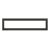 "72""x12"" Double Pane Transom Window, Black Vinyl Front, White Back ...
