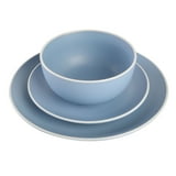 Spice By Tia Mowry - Creamy Tahini 12-Piece Blue Stoneware Dinnerware ...