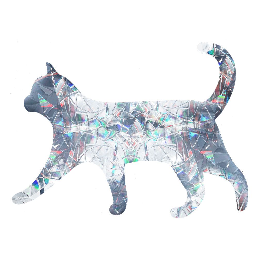 Removable Colorful Cat Moon 3D Refraction Rainbow Effect Window ...