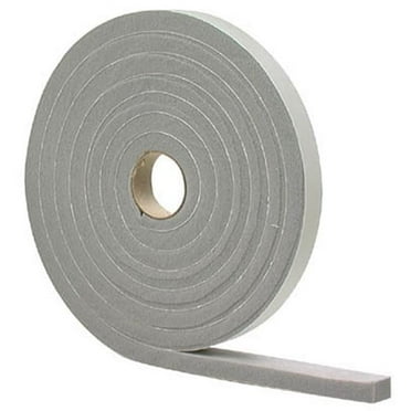 M-D 02238 1/8" X 17' Gray Waterproof & Airtight Foam Tape Weather Stri ...
