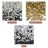 Uxcell 3 Colors Crushed Glass Chips, 1-4mm Irregular Sequins Metallic ...