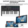 M-WAVE 25-Key USB MIDI Keyboard Controller, Backlit Pads, Semi-Weighted Keybed, 8 Knobs ...