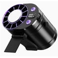 Black Portable Clip-On Fan with Cold Compress Pad & Digital Display ...