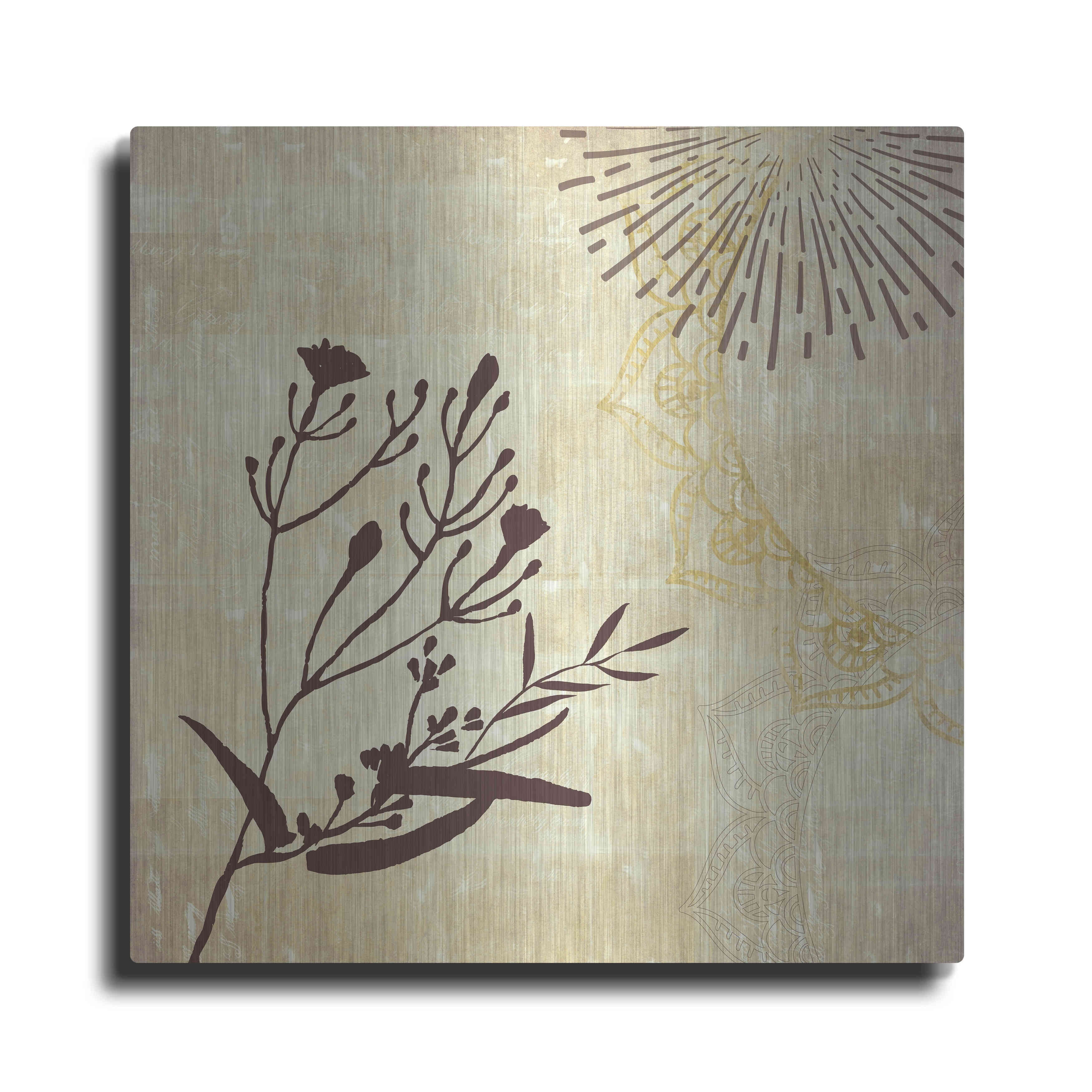 Luxe Metal Art 'Henna Highlights 1' by Louis Duncan-He, Metal Wall Art ...