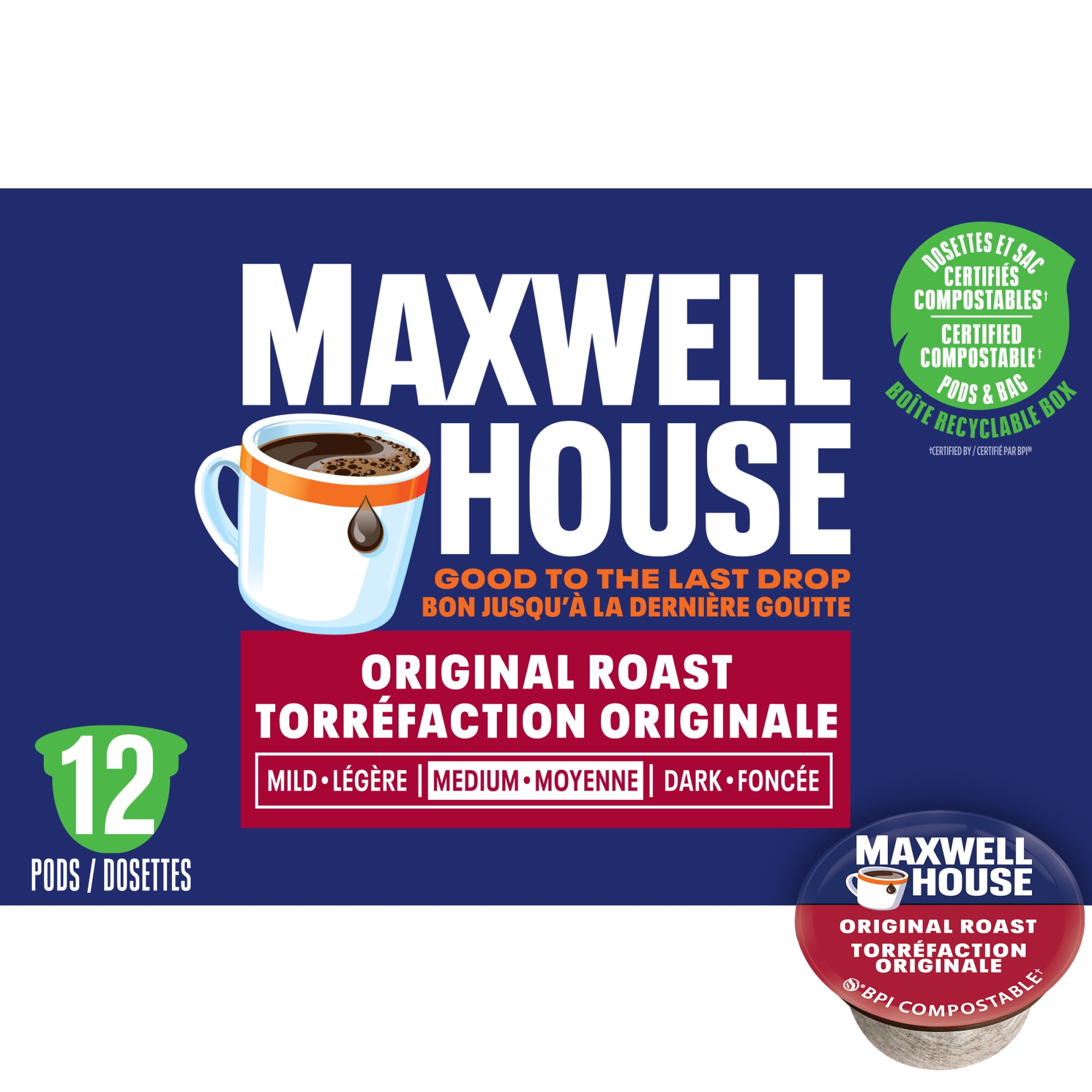 Click here for Maxwell House Original Roast Coffee 100 Compostabl... prices