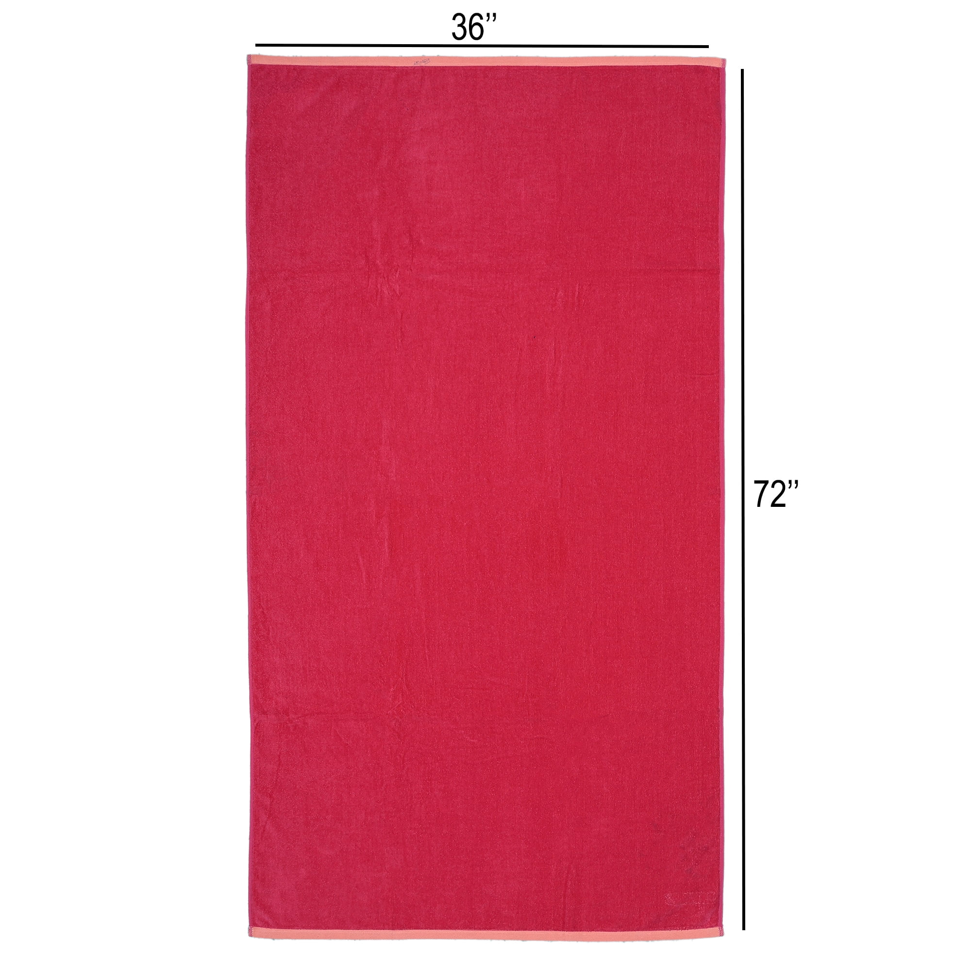 Click here for Mainstays Solid Reversible Beach Towel  Pink/Orang... prices